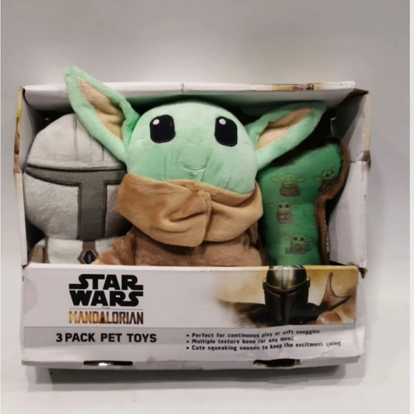 Star Wars | Dog | Star Wars Mandalonian 3pc Pet Toy Box Set Baby Yoda ...